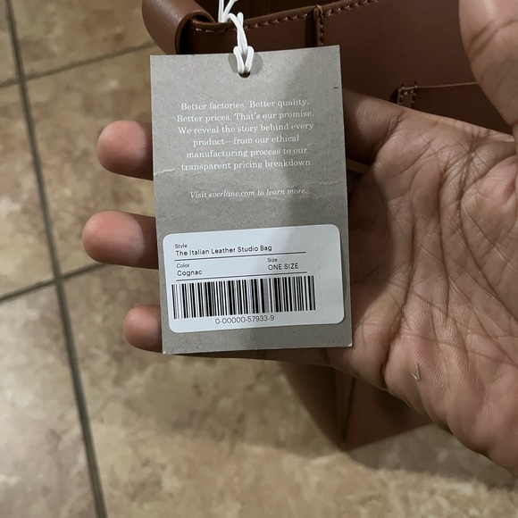 Everlane | Bags | Everlane The Italian Leather Studio Bag Cognac New ...
